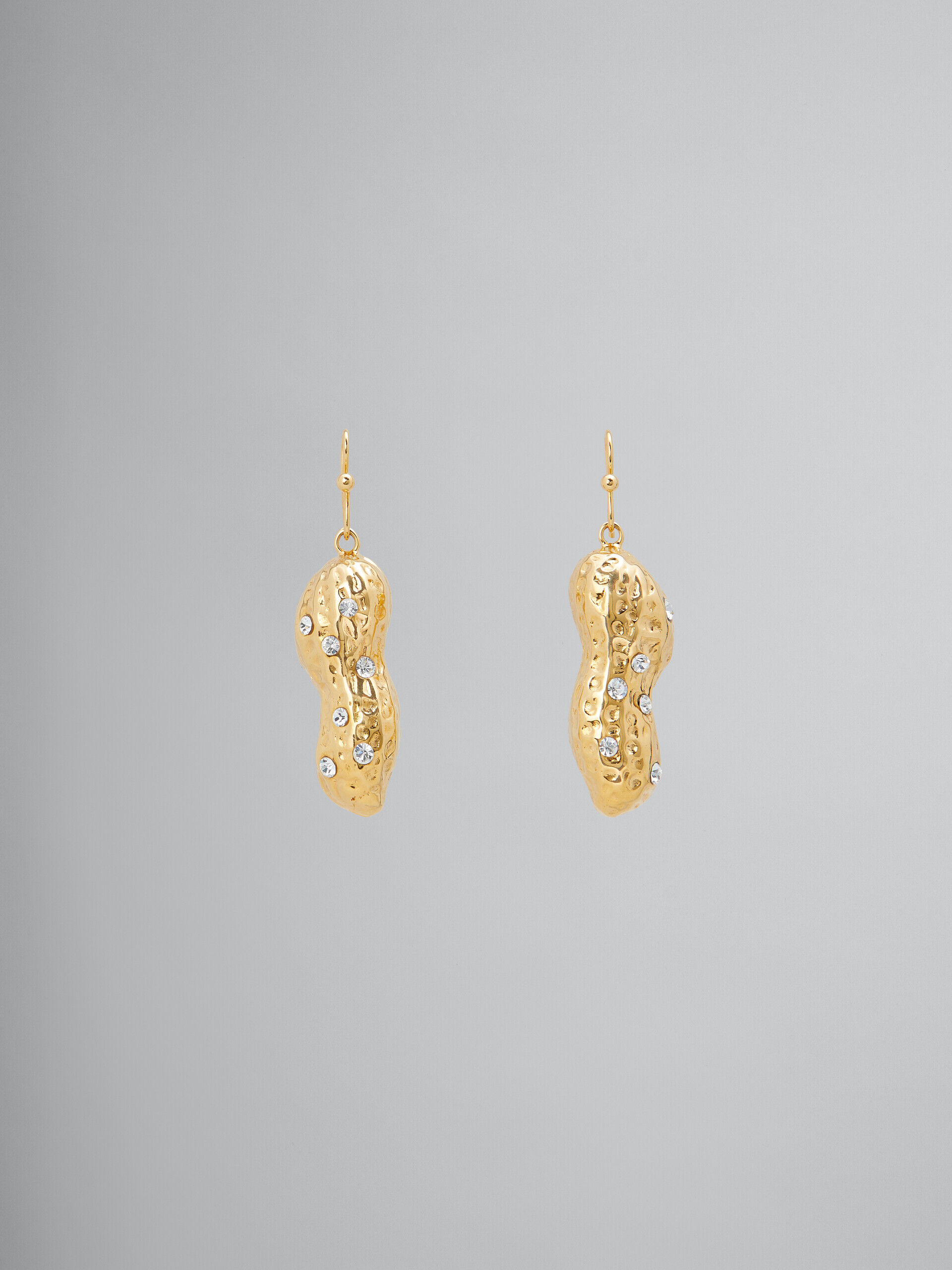 Gold peanut drop earrings Marni