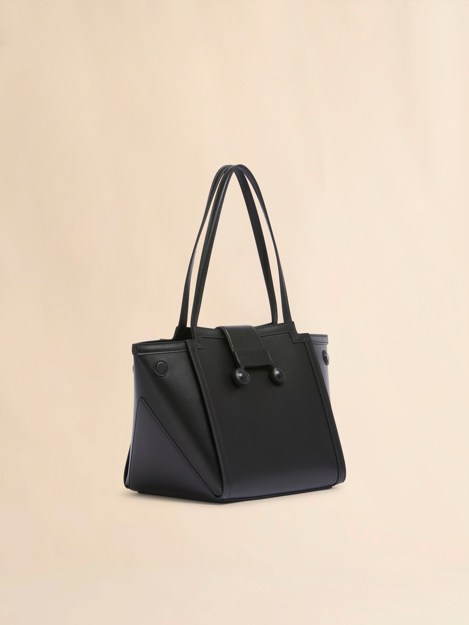 Black leather Mini Riviera Bag | Marni