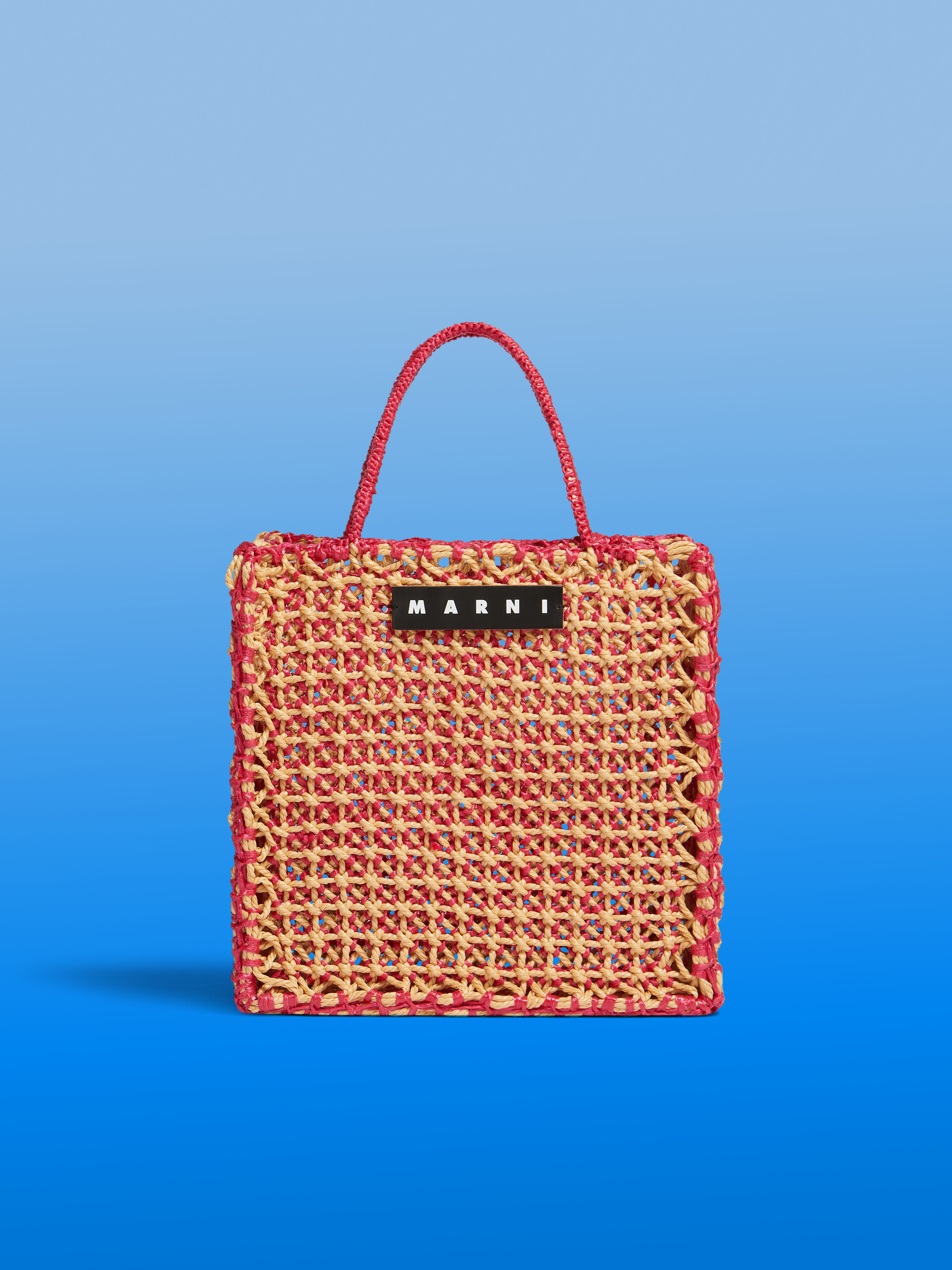 Large red MARNI MARKET JURTA crochet bag | Marni