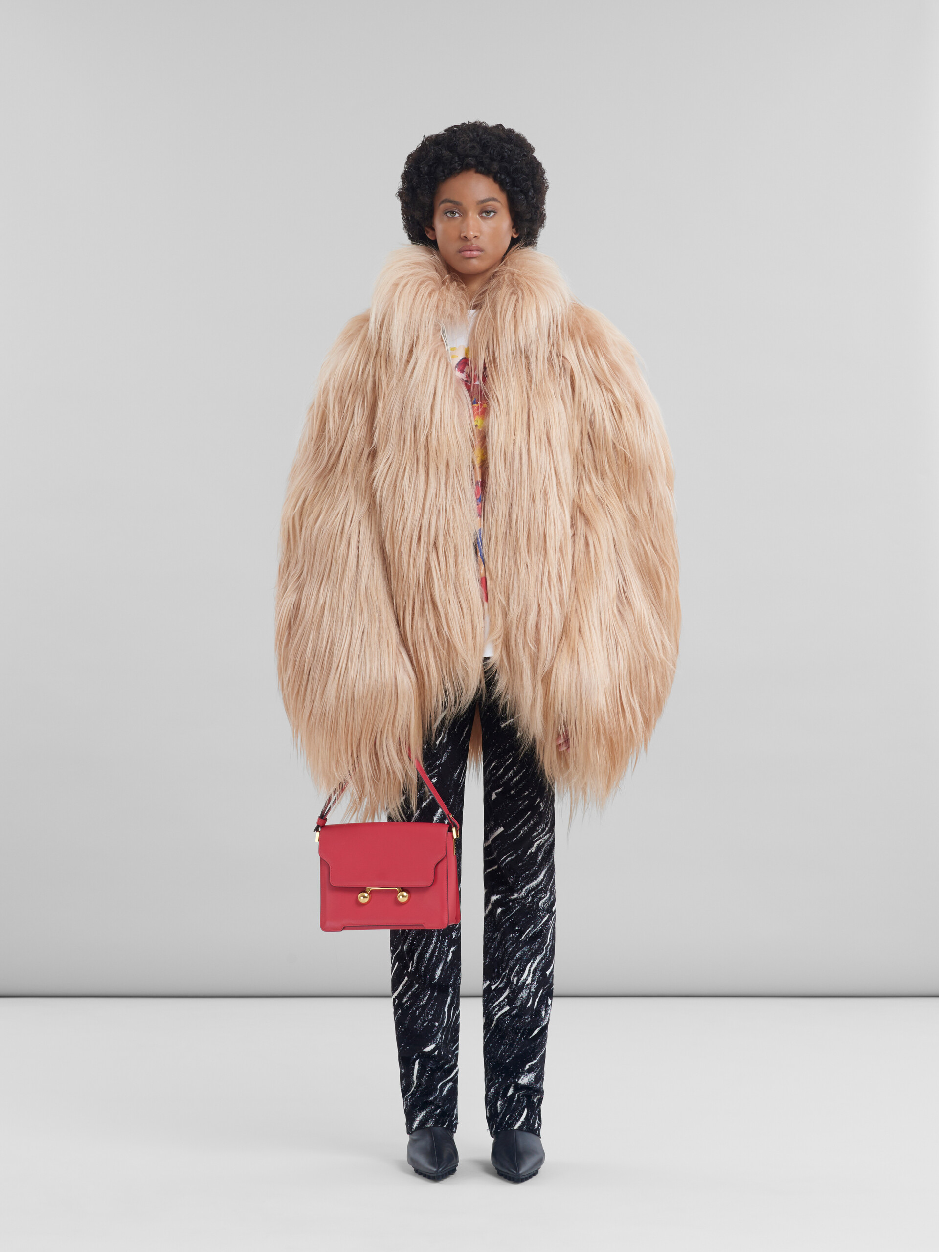 Red leather Trunkaroo medium shoulder bag | Marni