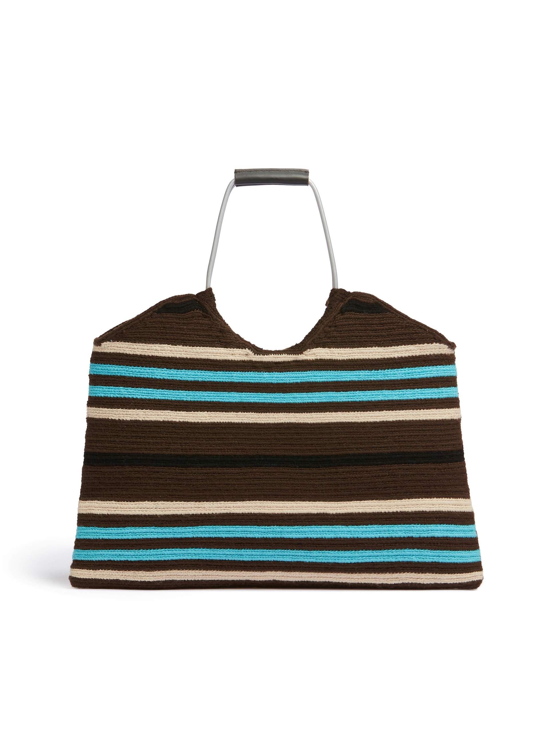 ダークブラウン ブルー MARNI MARKET Riviera ラージバッグ | Marni