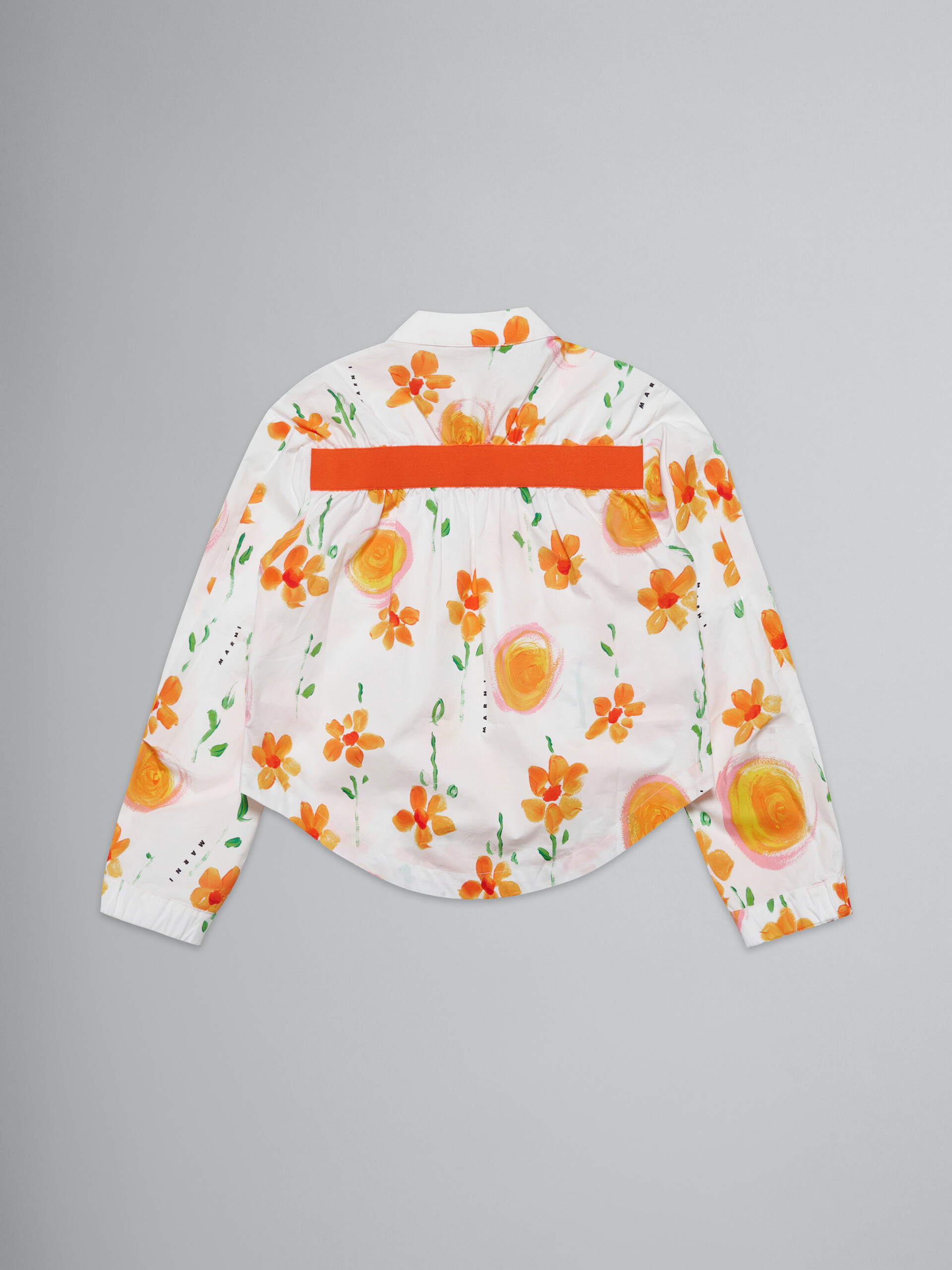 White poplin jacket with Sunny Day | Marni