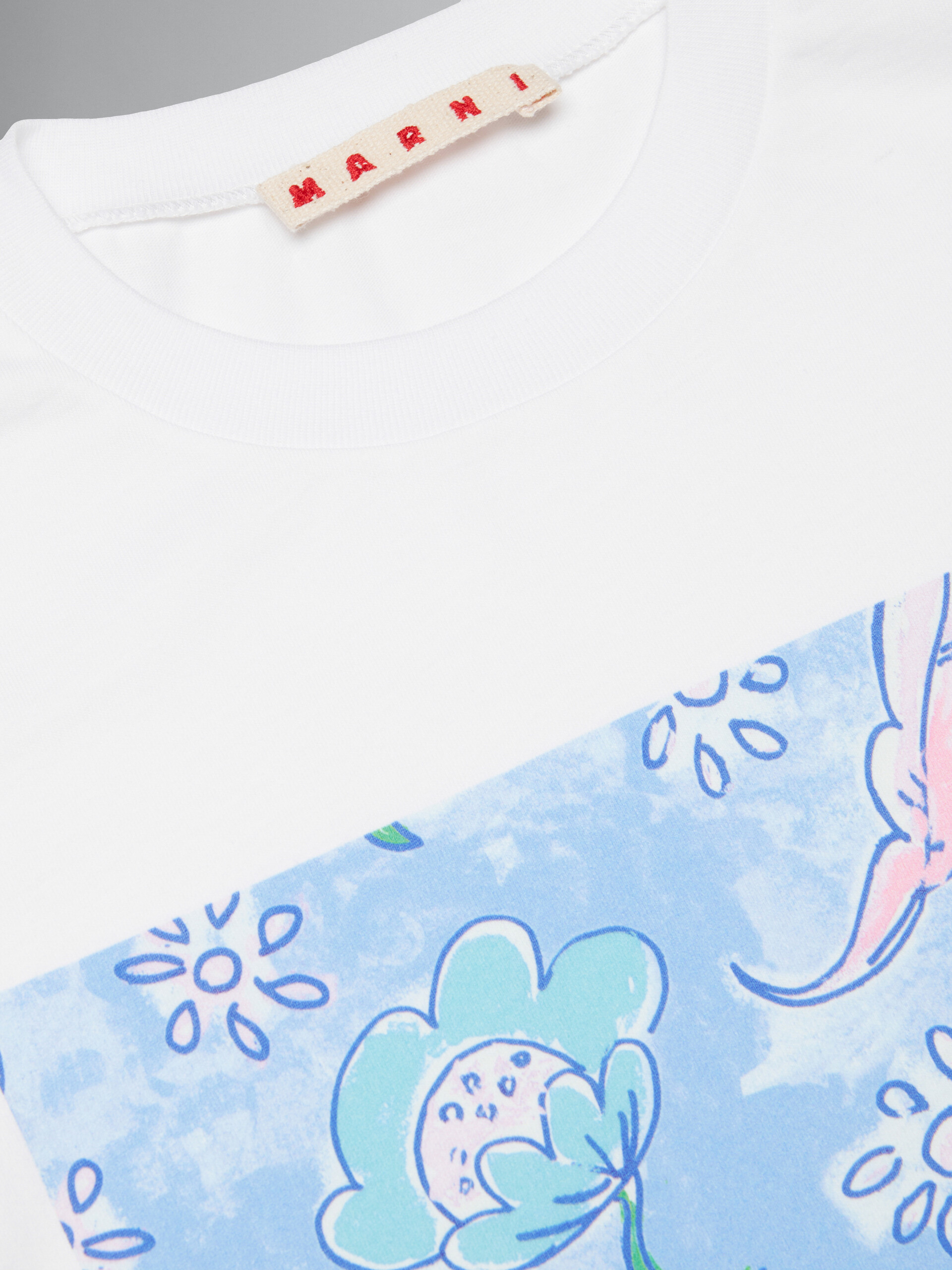 White t-shirt with Marina print | Marni