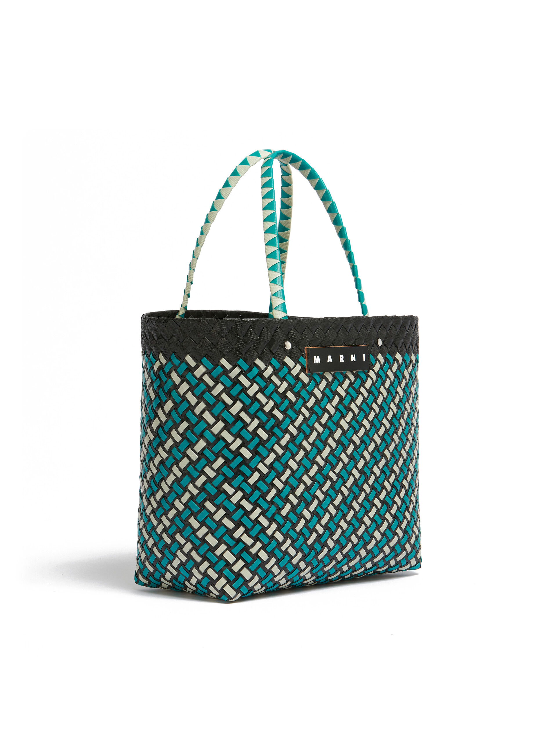 ブラック アウトライン MARNI MARKET ミディアムバスケットバッグ | Marni