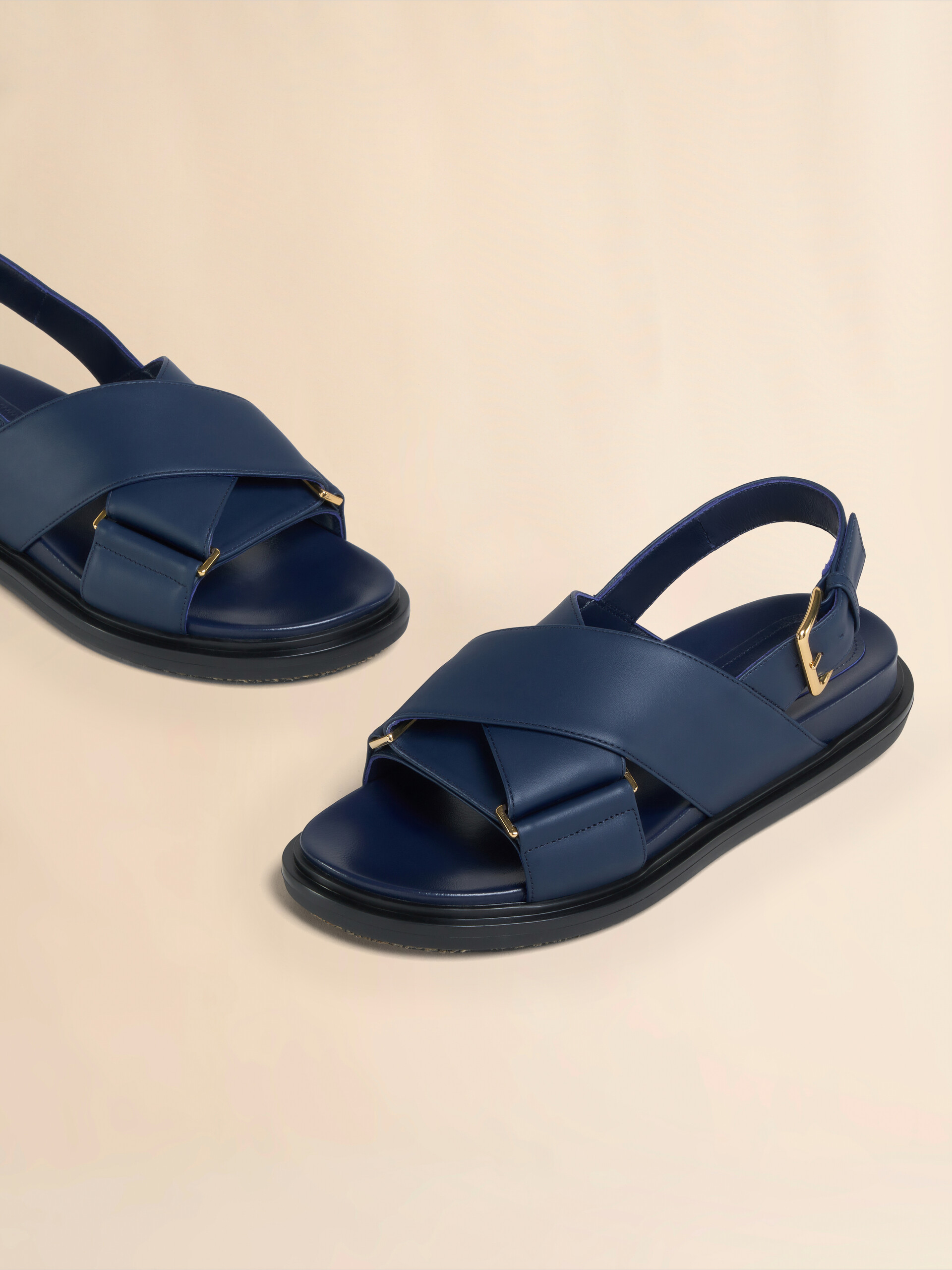 Blue leather Fussbett | Marni