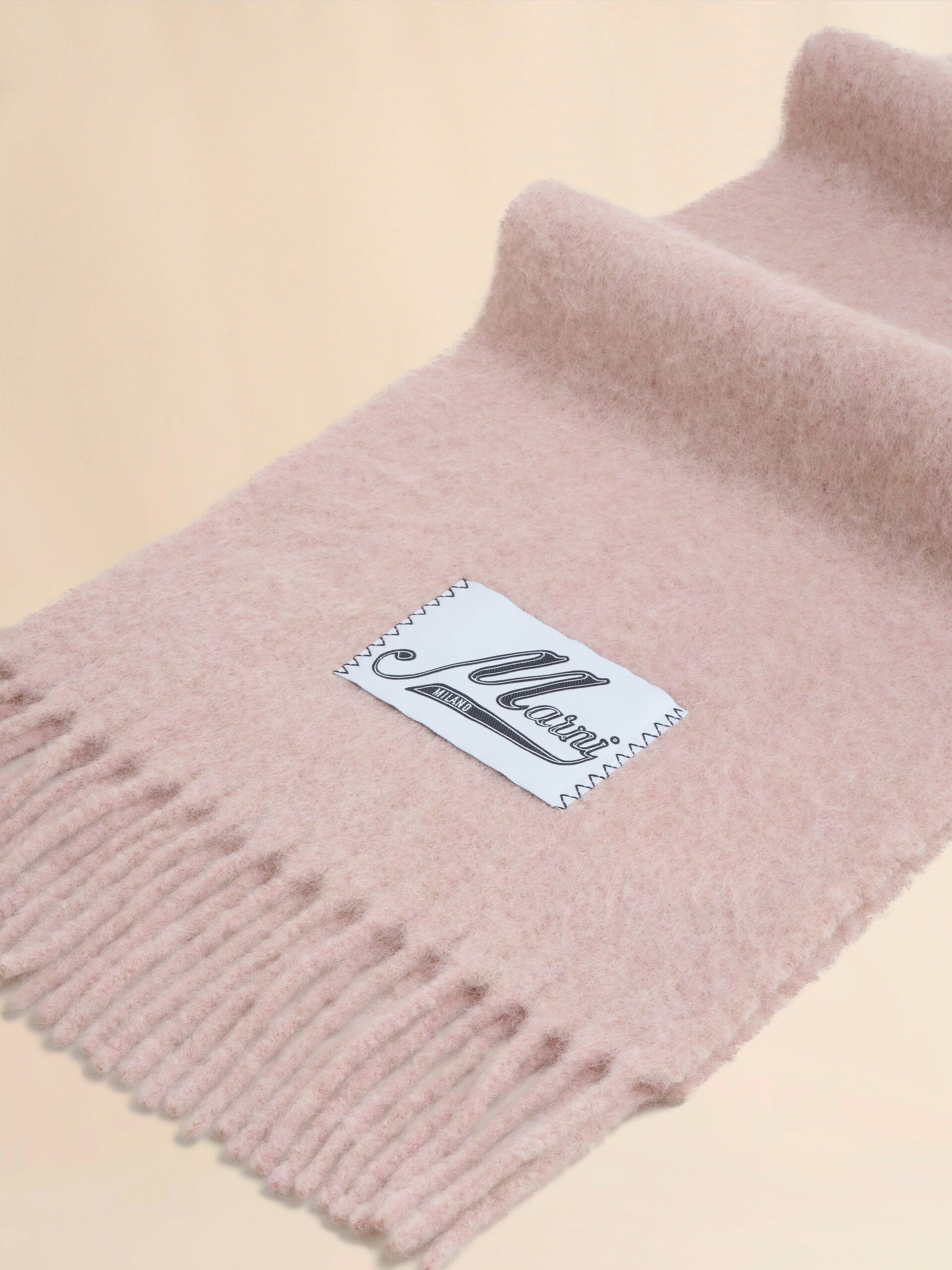 Écharpe rose pâle en alpaga | Marni