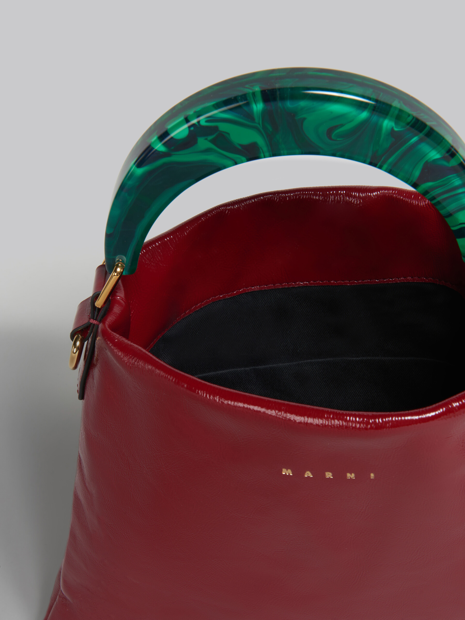 Venice Small Bag in ruby red leather | Marni