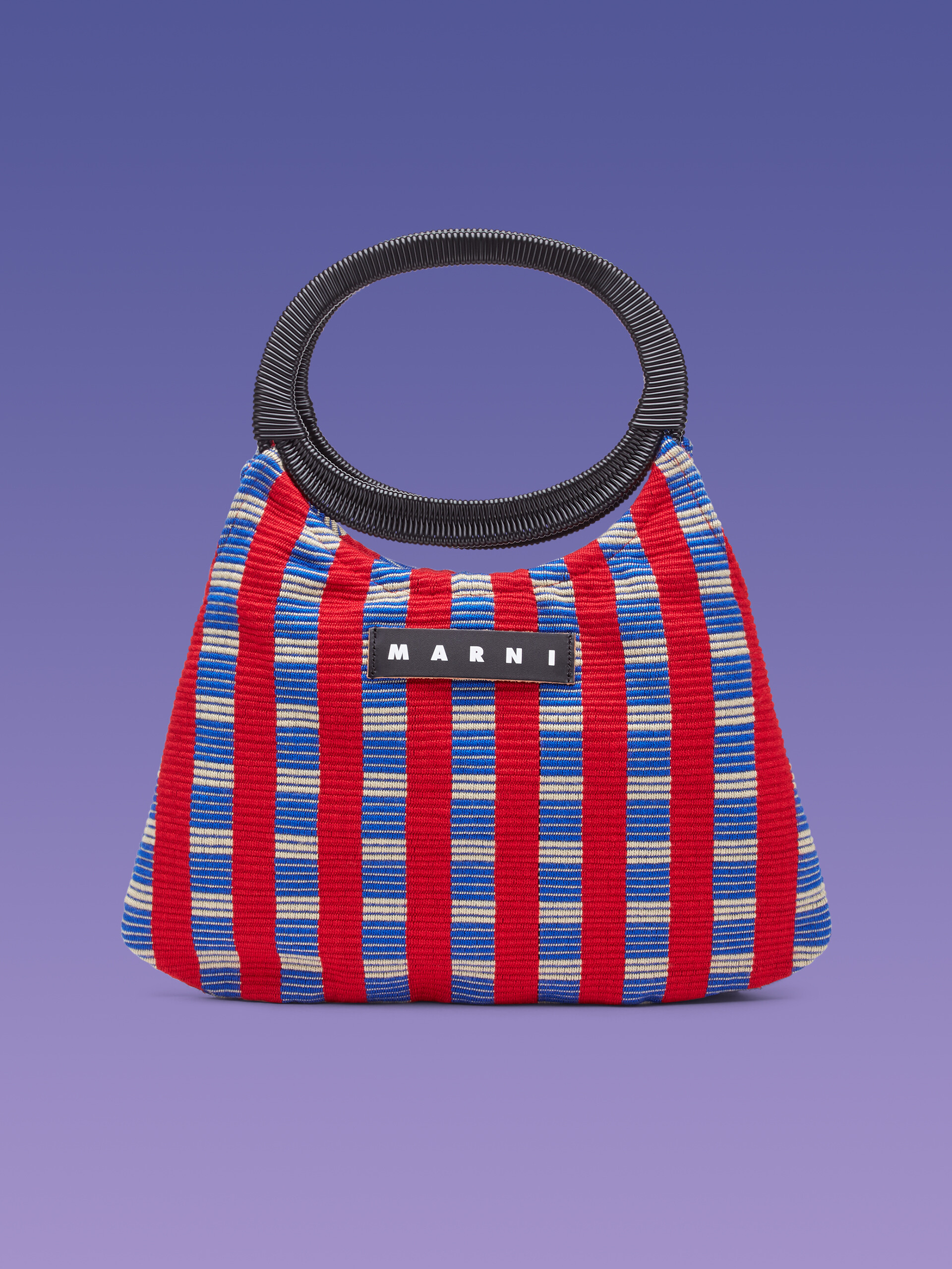 MARNI MARKET bag in multicolor striped cotton | Marni