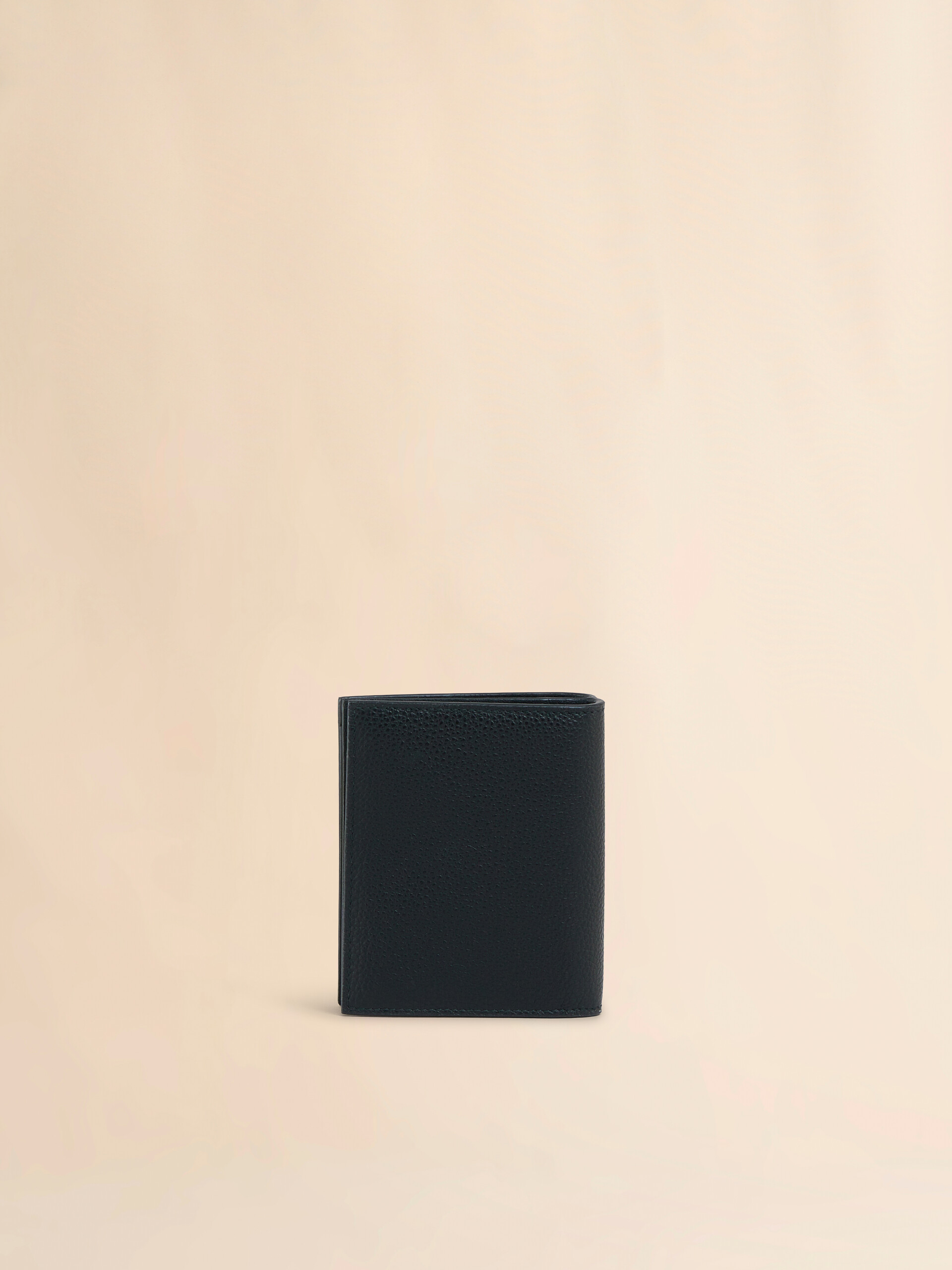 Black leather zip-around bifold wallet with Marni mending | Marni