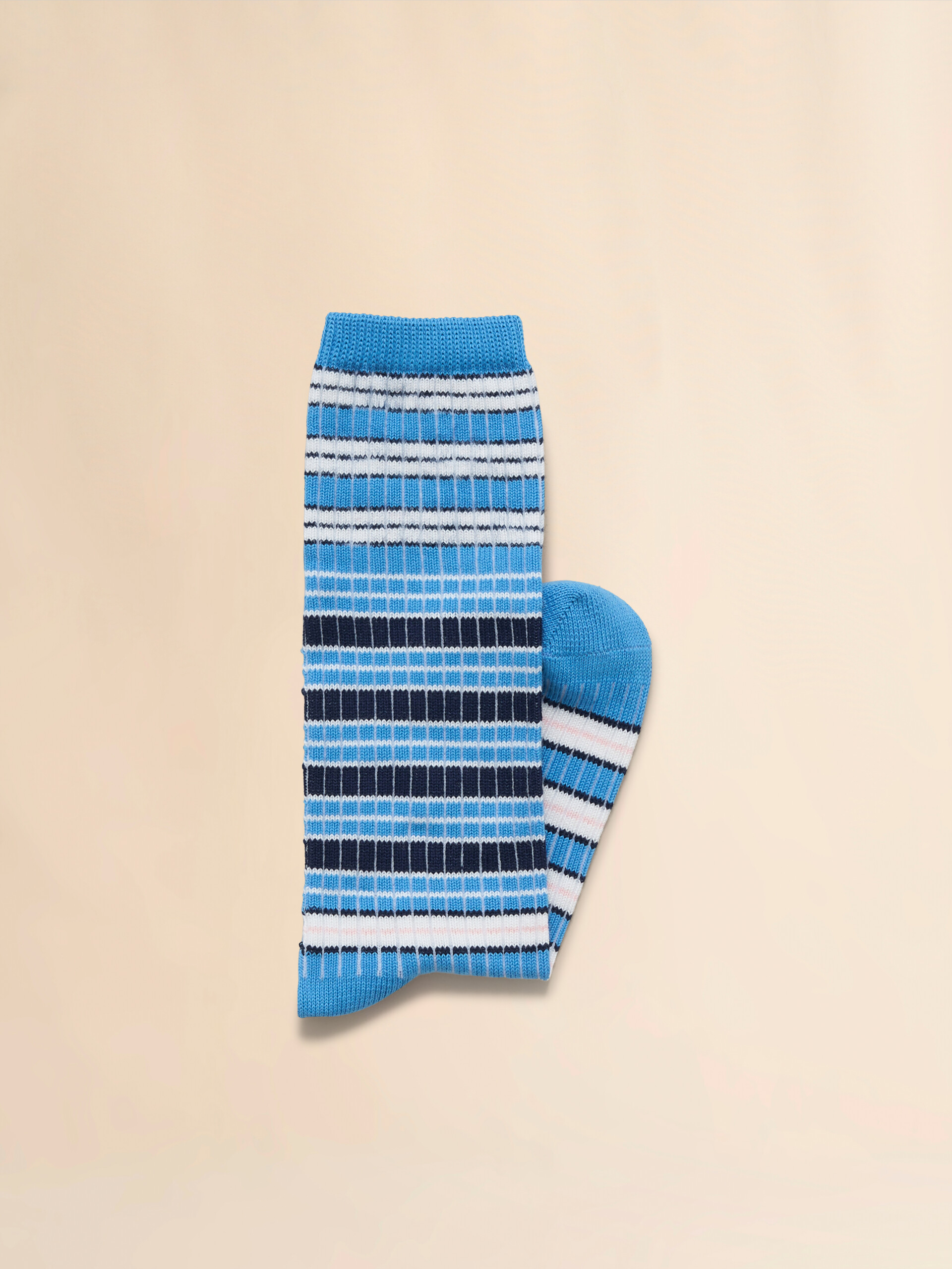 Light blue striped cotton socks | Marni